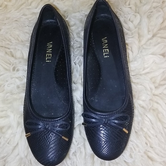 Vaneli | Shoes | Black Paint Flats | Poshmark